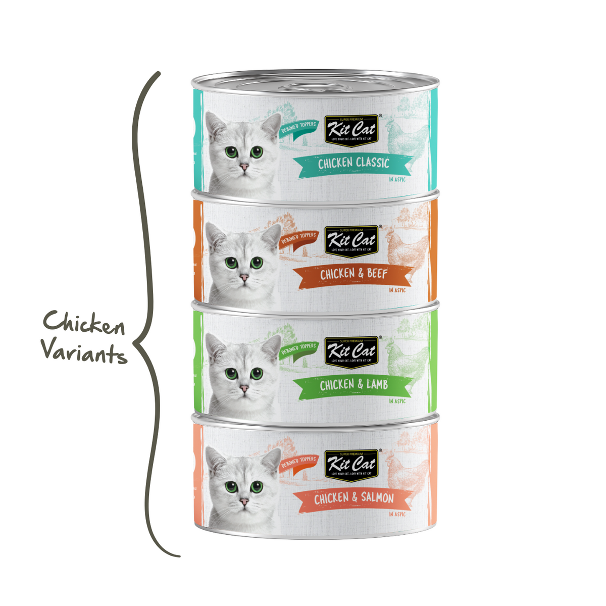 Kit Cat Deboned Toppers - Chicken Variants (80g) – McMac Pet SA
